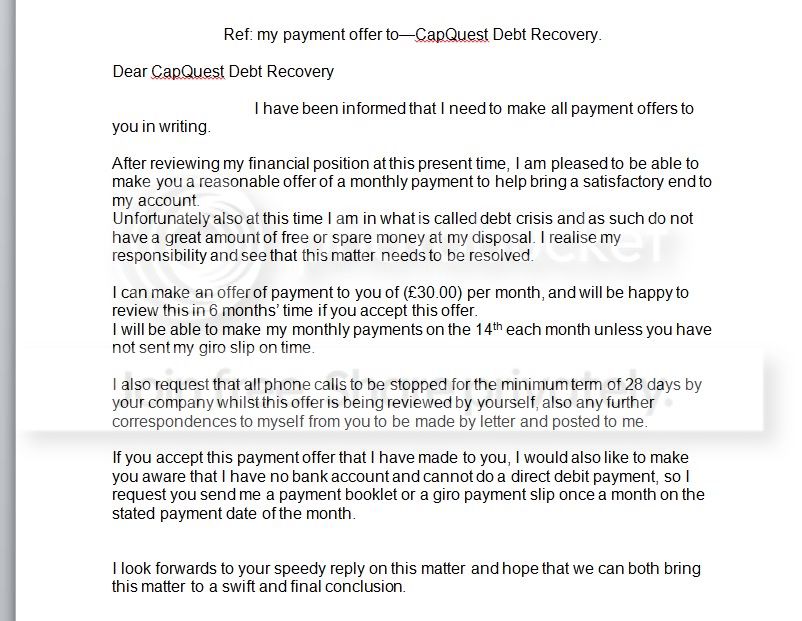 CapQuest and catalogue account - Debt Advice: – Debt management and ...